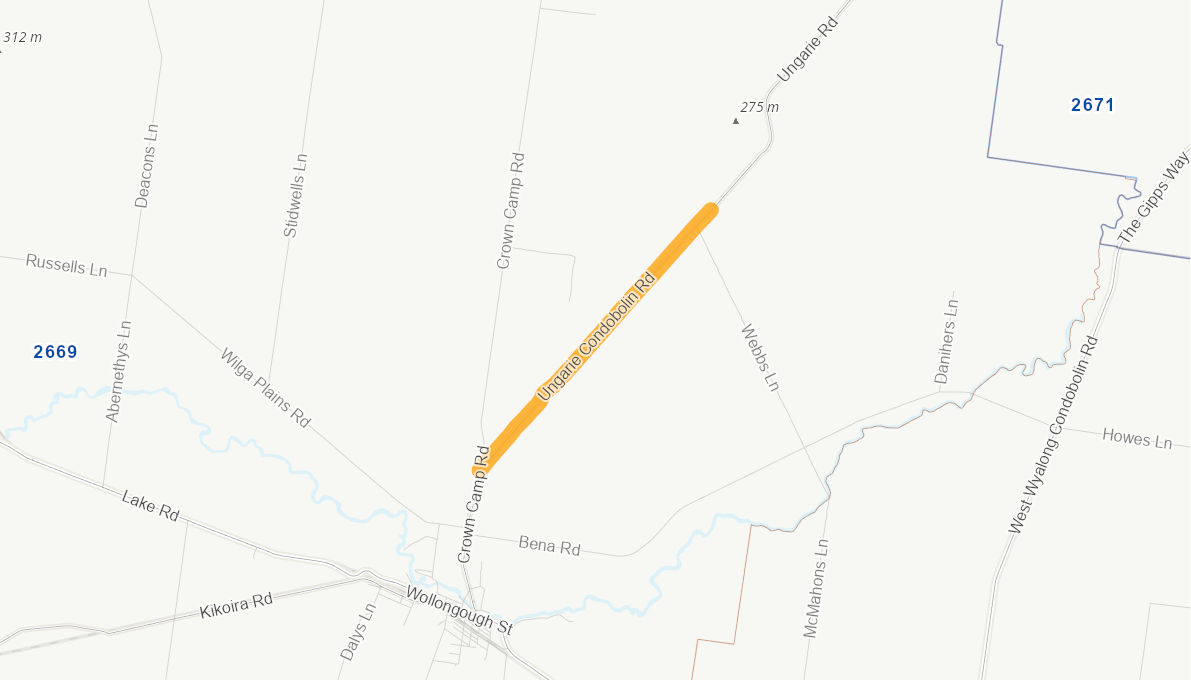 Ungarie - Condobolin Road (Rural Road) - 046134-12NSW-RTR ...