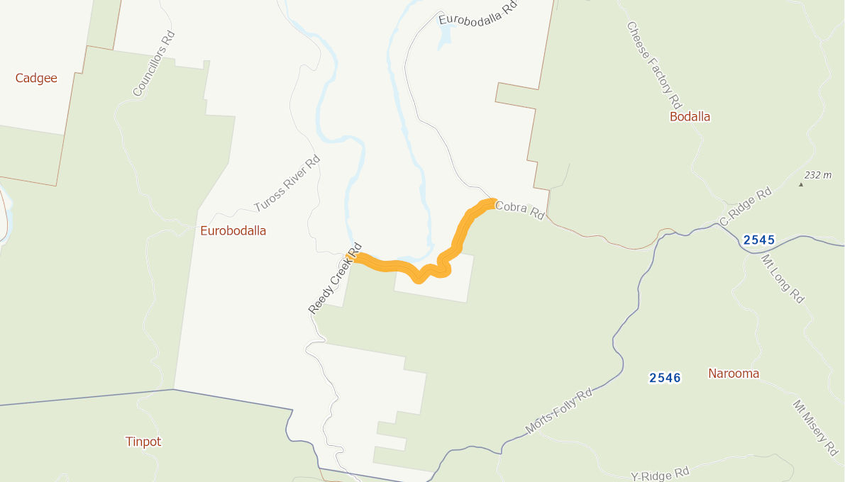 Eurobodalla Road (rural road) - 049209-13NSW-RTR | Infrastructure ...