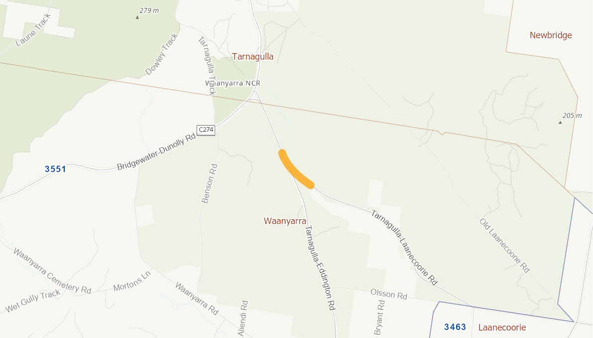 Tarnagulla Laanecoorie Road (Rural Road) - 049848-13VIC-RTR ...