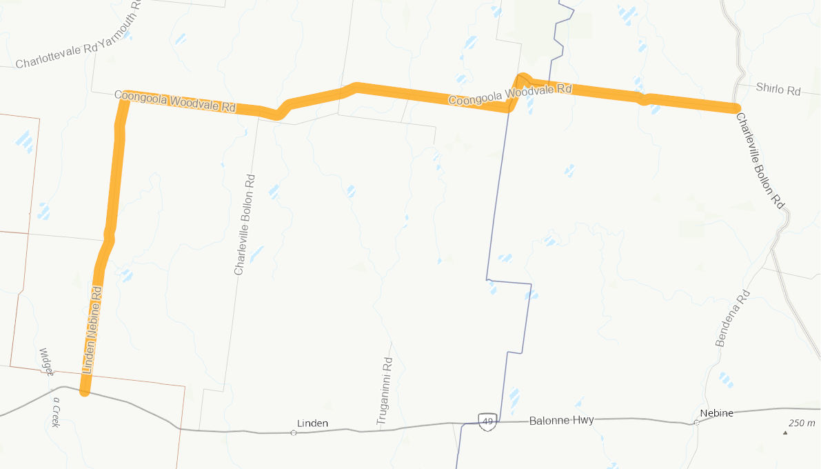 Linden Nebine Road (Rural Road) - 050605-13QLD-RTR | Infrastructure ...