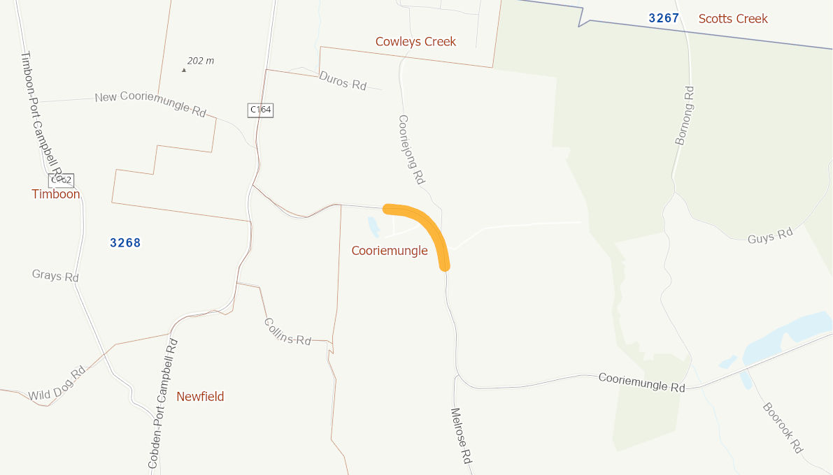 Cooriemungle Road (Rural Road) - 052266-14VIC-RTR | Infrastructure ...