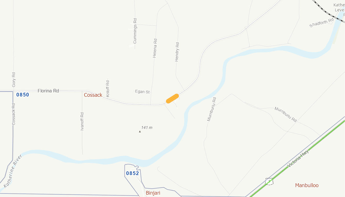 Florina Road, Cossack (Rockhole Community Access). - 092262-17NT-RTR ...