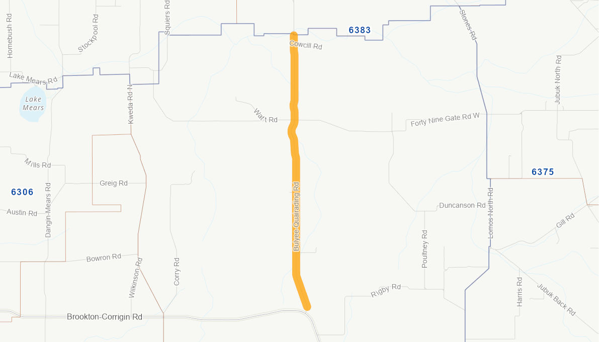 Bulyee Quairading Road (rural road) - 095928-17WA-RTR | Infrastructure ...