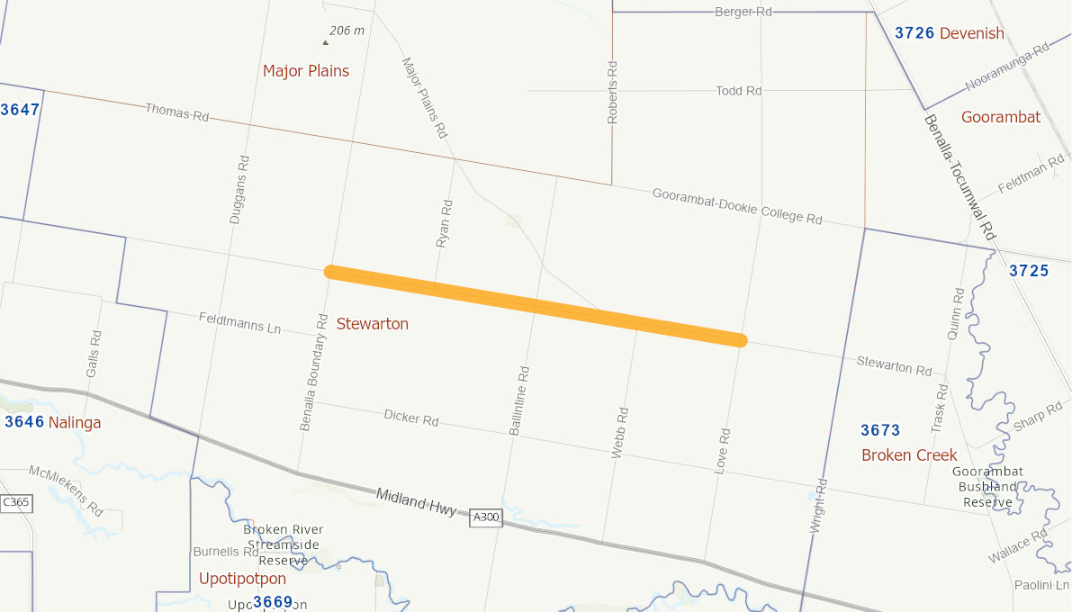 Stewarton Road (rural road) - 097385-18VIC-RTR | Infrastructure ...