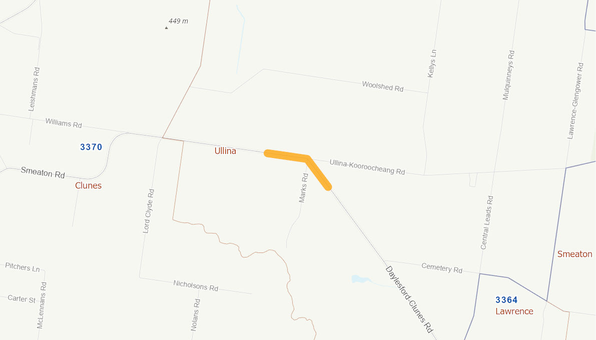 Daylesford Clunes Road, Ullina - 097921-18VIC-RTR | Infrastructure ...