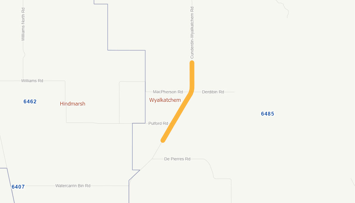 Cunderdin-Wyalkatchem Road (rural road) - 099119-18WA-RTR ...