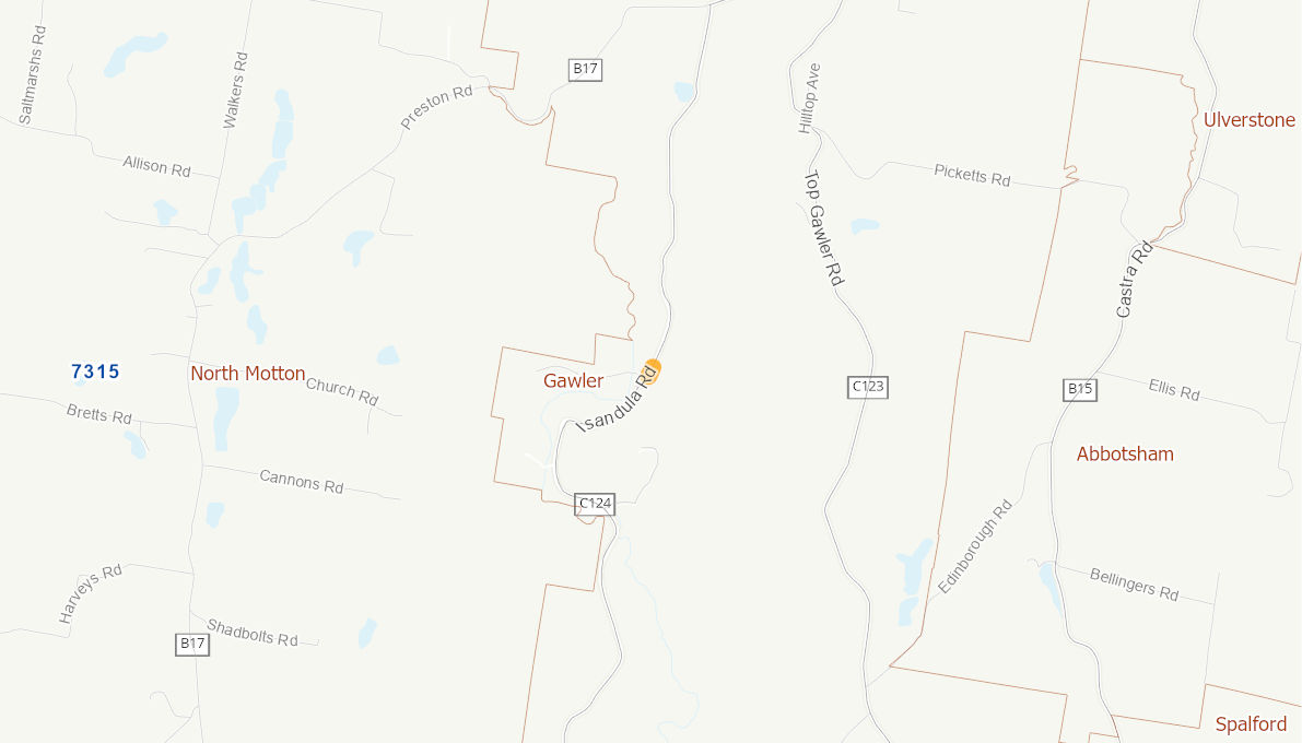 Isandula Road, Gawler (Rural Road) - 102112-19TAS-RTR | Infrastructure ...