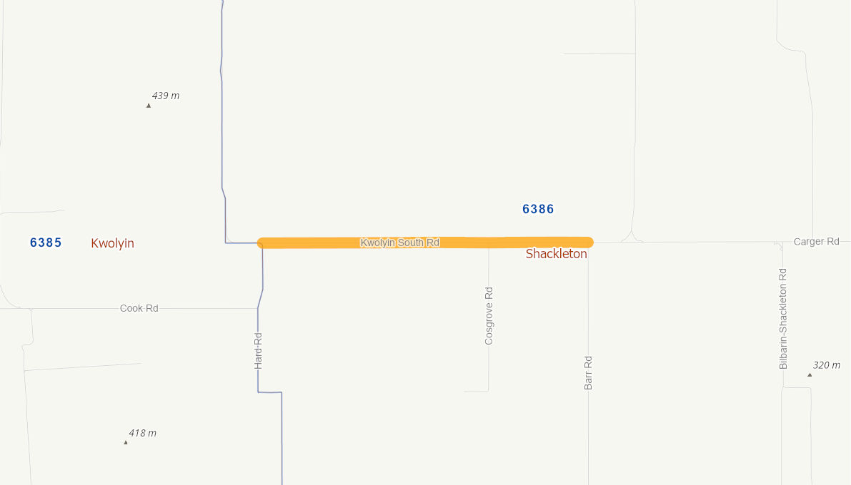 Kwolyin South Road (rural road) - 103189-19WA-RTR | Infrastructure ...