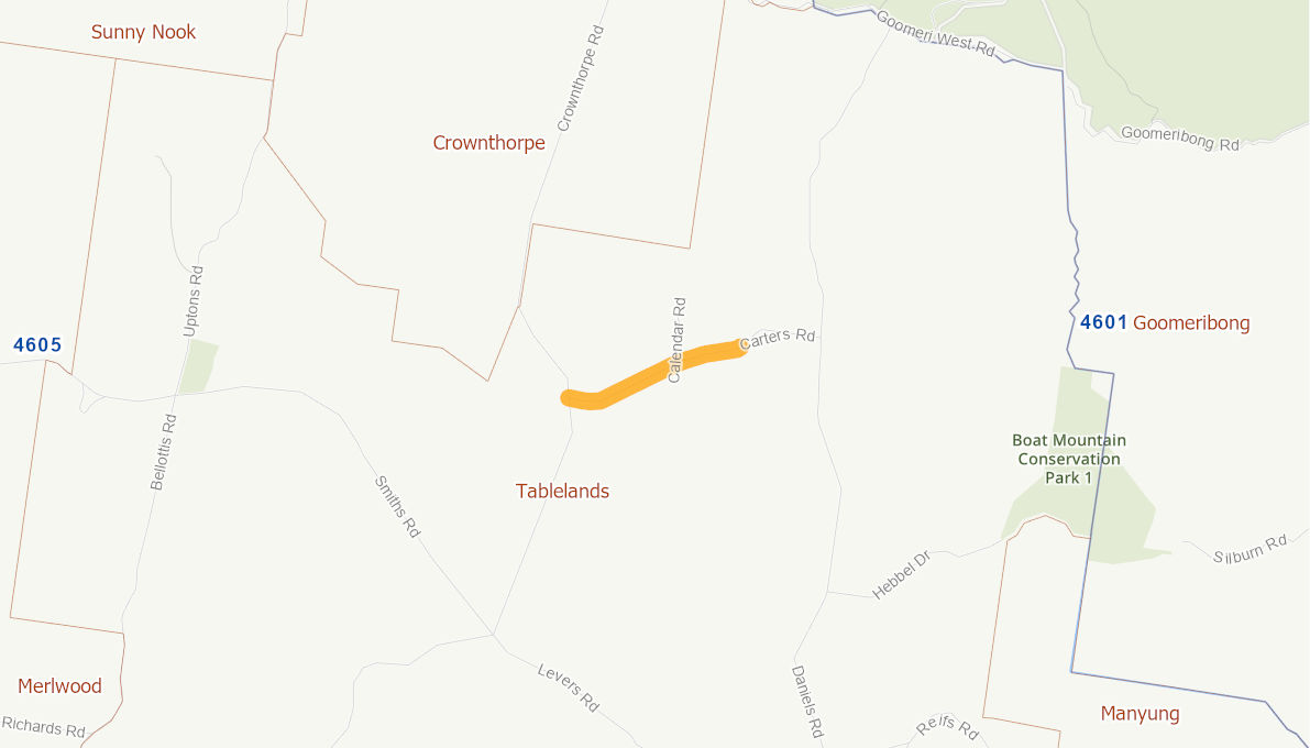 Carters Road, Tablelands (Rural Road) - 103297-19QLD-RTR ...