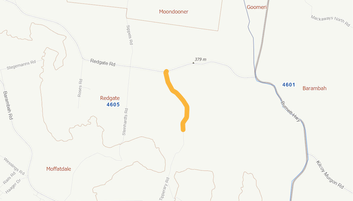 Tipperary Road, Redgate (Rural Road) - 103299-19QLD-RTR ...