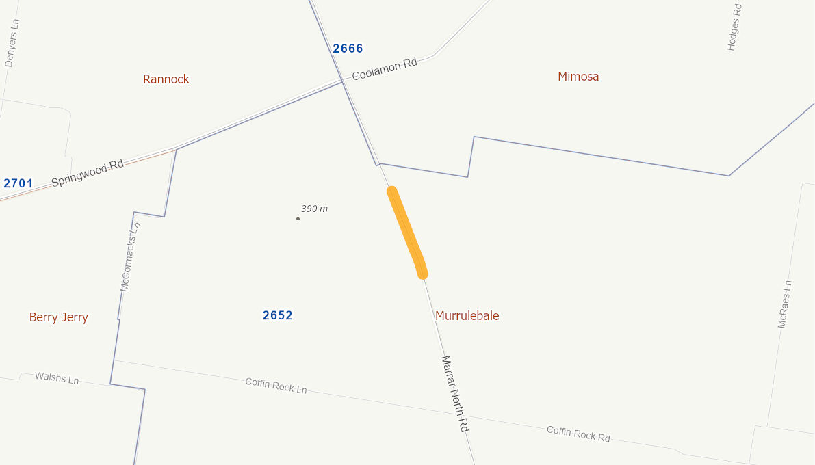 Marrar North Road (rural road) - 103432-19NSW-RTR | Infrastructure ...