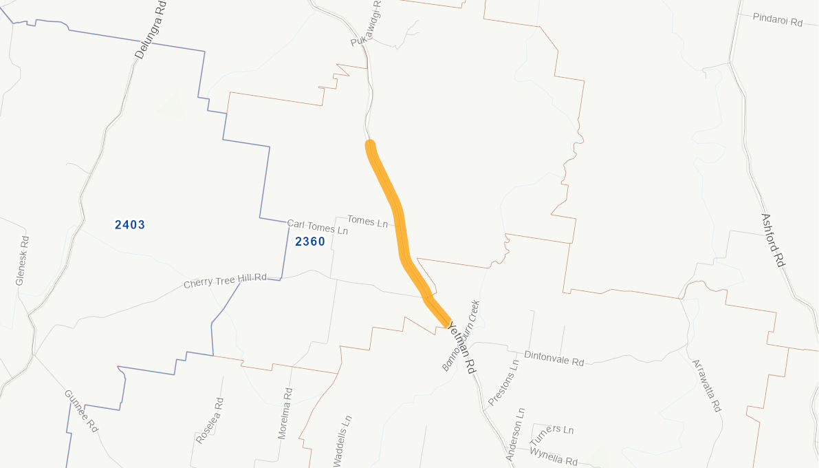 Yetman Road (Rural Road) - 103915-19NSW-RTR | Infrastructure Investment ...