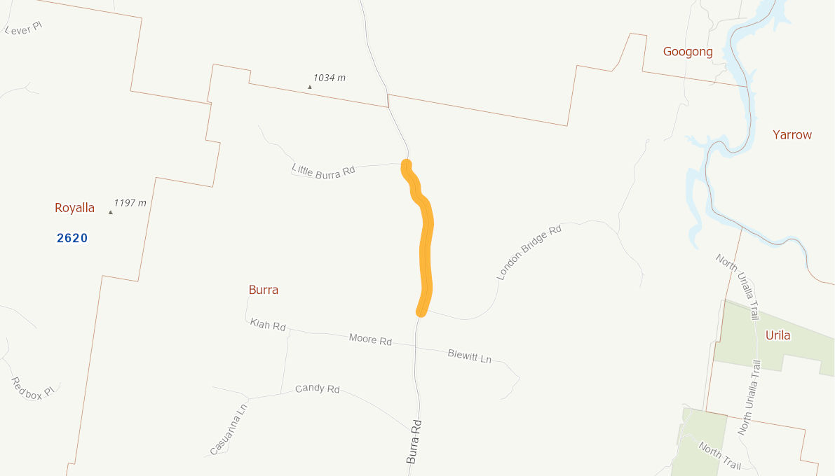 Burra Road - Googong - 104594-19NSW-RTR | Infrastructure Investment Program