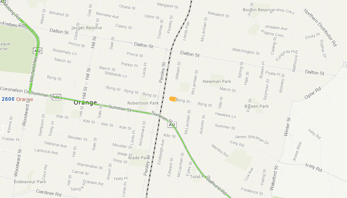 Byng Street - near William Street - ORANGE - 105147-20NSW-BS ...