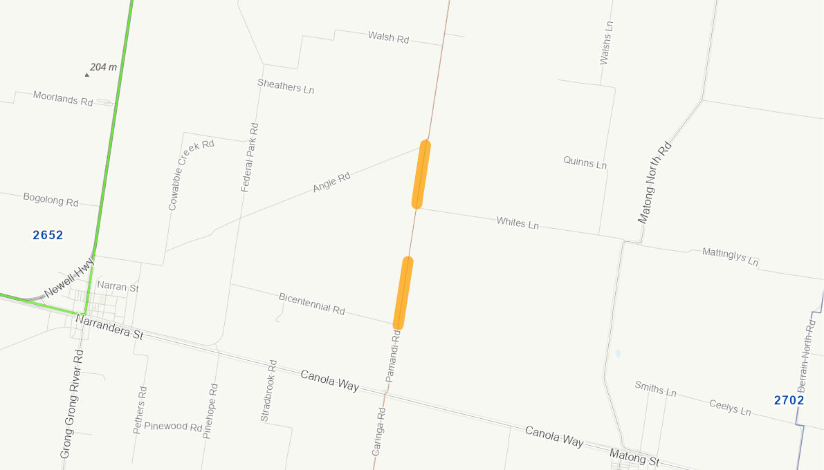 Pamandi Rd (rural road) - 110987-20NSW-RTR | Infrastructure Investment ...