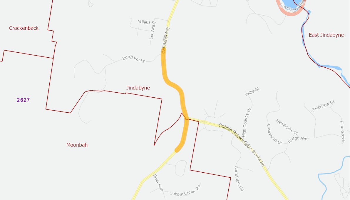 Barry Way - 1.9 km section south from Bungarra Lane - JINDABYNE ...
