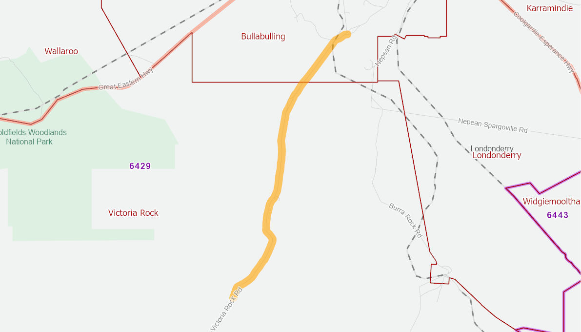 Victoria Rocks Road, (rural road) - 113820-20WA-RTR | Infrastructure ...