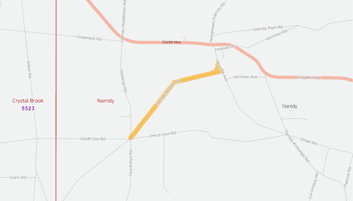 Narridy-Redhill Road,(rural road) - 114859-21SA-RTR | Infrastructure ...