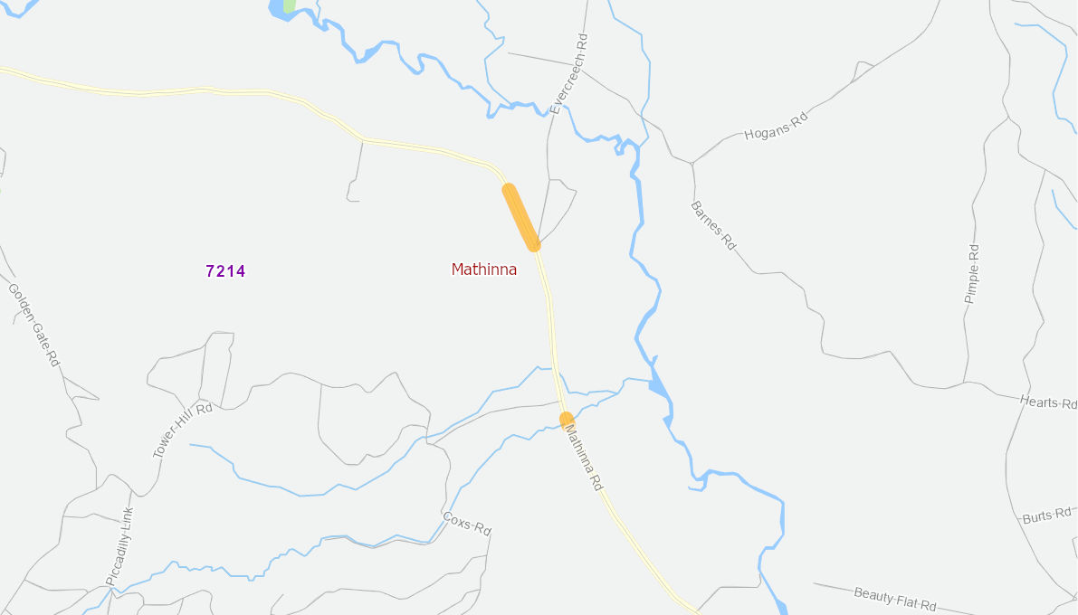 Mathinna Road (Rural Road) - 115570-21TAS-RTR | Infrastructure ...