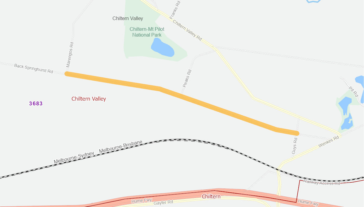 Back Springhurst, Chiltern - 116809-21VIC-RTR | Infrastructure ...