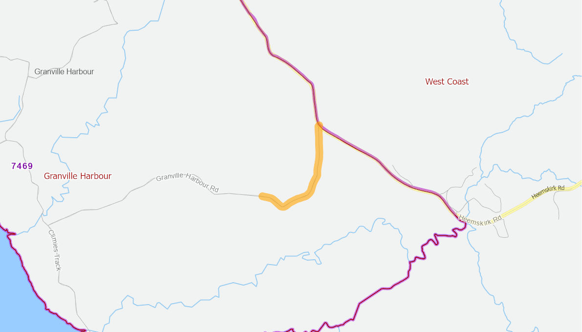 Granville Harbour Road (rural road) - 117055-21TAS-RTR | Infrastructure ...