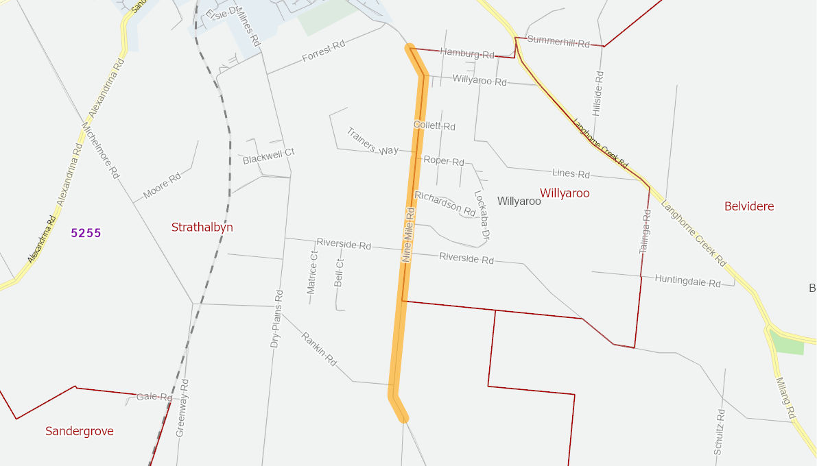 Nine Mile Road - Between Hamburg Road and Koennecke Road - STRATHALBYN ...