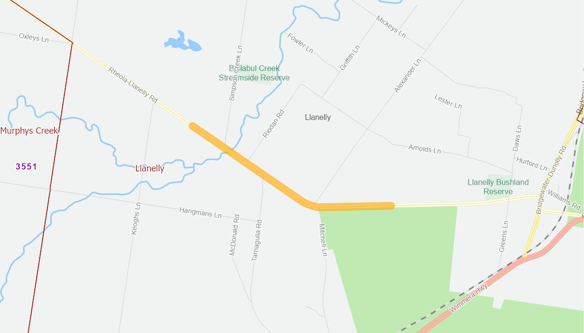Rheola-Llanelly Rd (Rural Rd) - 118103-21VIC-RTR | Infrastructure ...