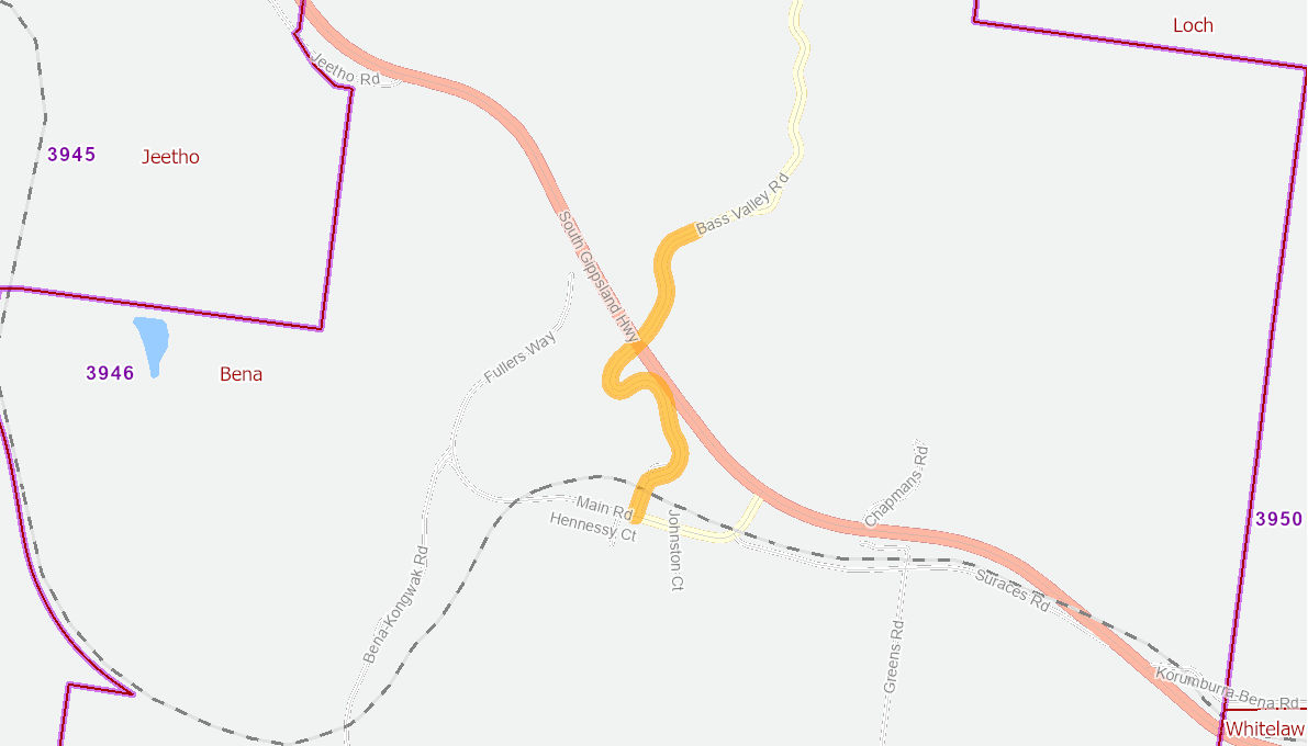 Bass Valley Road - Main Road to approximately 450m north of the South ...