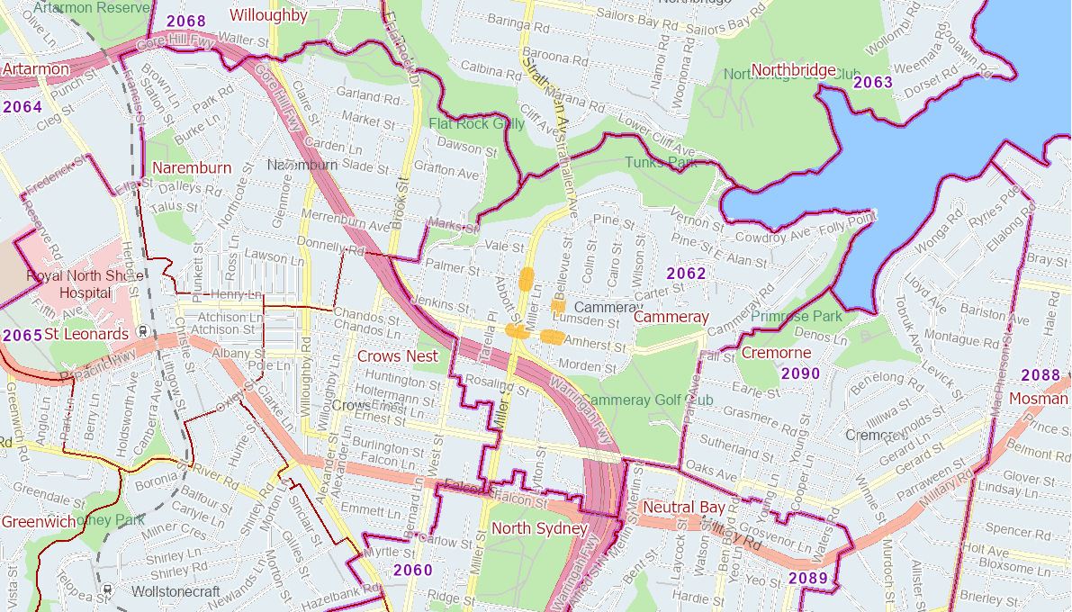 High Pedestrian Activity Area - Various locations between Palmer Street ...