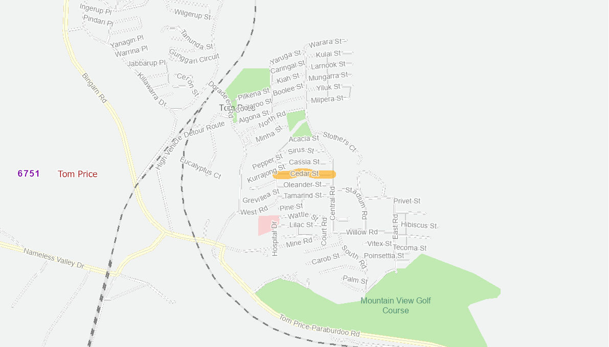 Cedar St, Tom Price - 120496-22WA-RTR | Infrastructure Investment Program