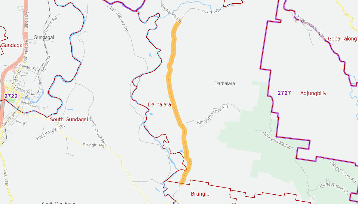 Darbalara Road, (rural road) - 121520-22NSW-RTR | Infrastructure ...