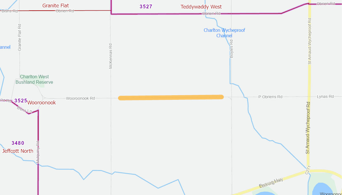 Corack East Road, rural road - 122125-22VIC-RTR | Infrastructure ...