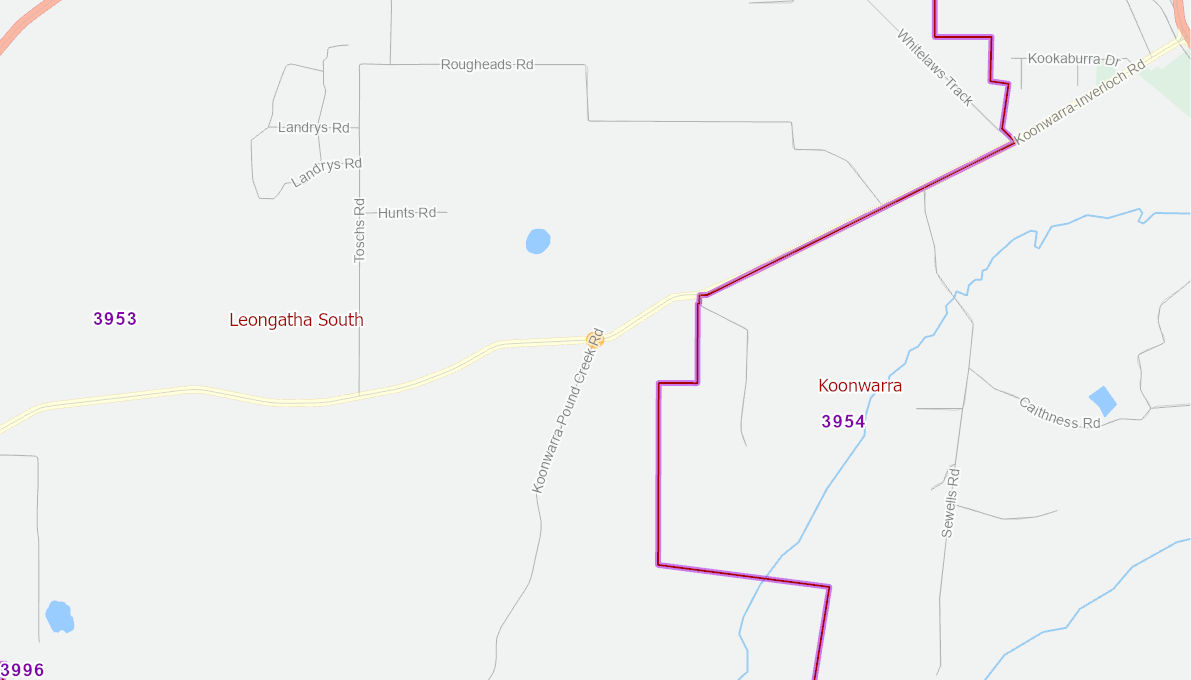 Koonwarra-Inverloch Road - Koonwarra-Pound Creek Road - LEONGATHA SOUTH ...