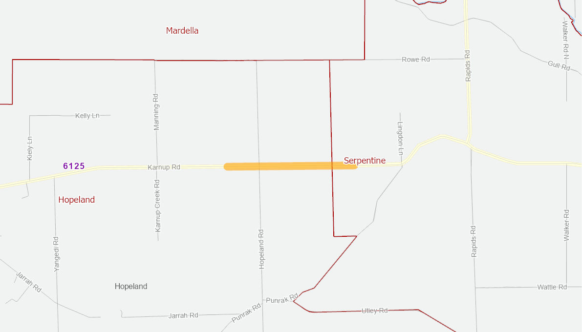 Karnup Road - 0.5km west and 1.5km east of Hopeland Road - HOPELAND ...